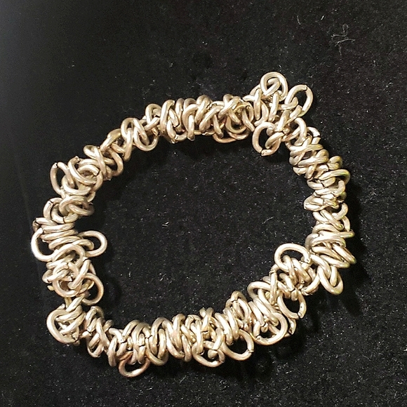 Vintage | Jewelry | Vintage Stretchy Metal Chain Bracelet | Poshmark
